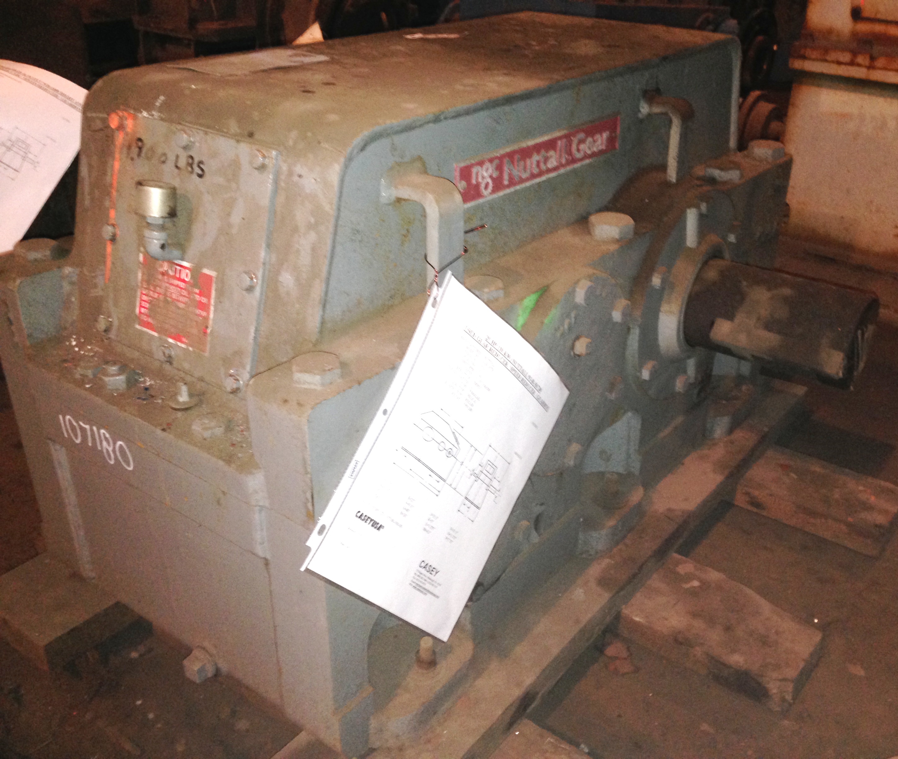 70 HP (52 KW) NUTTALL WT 11, 91-R-56730 PARALLEL GEAR REDUCER / SPEED ...