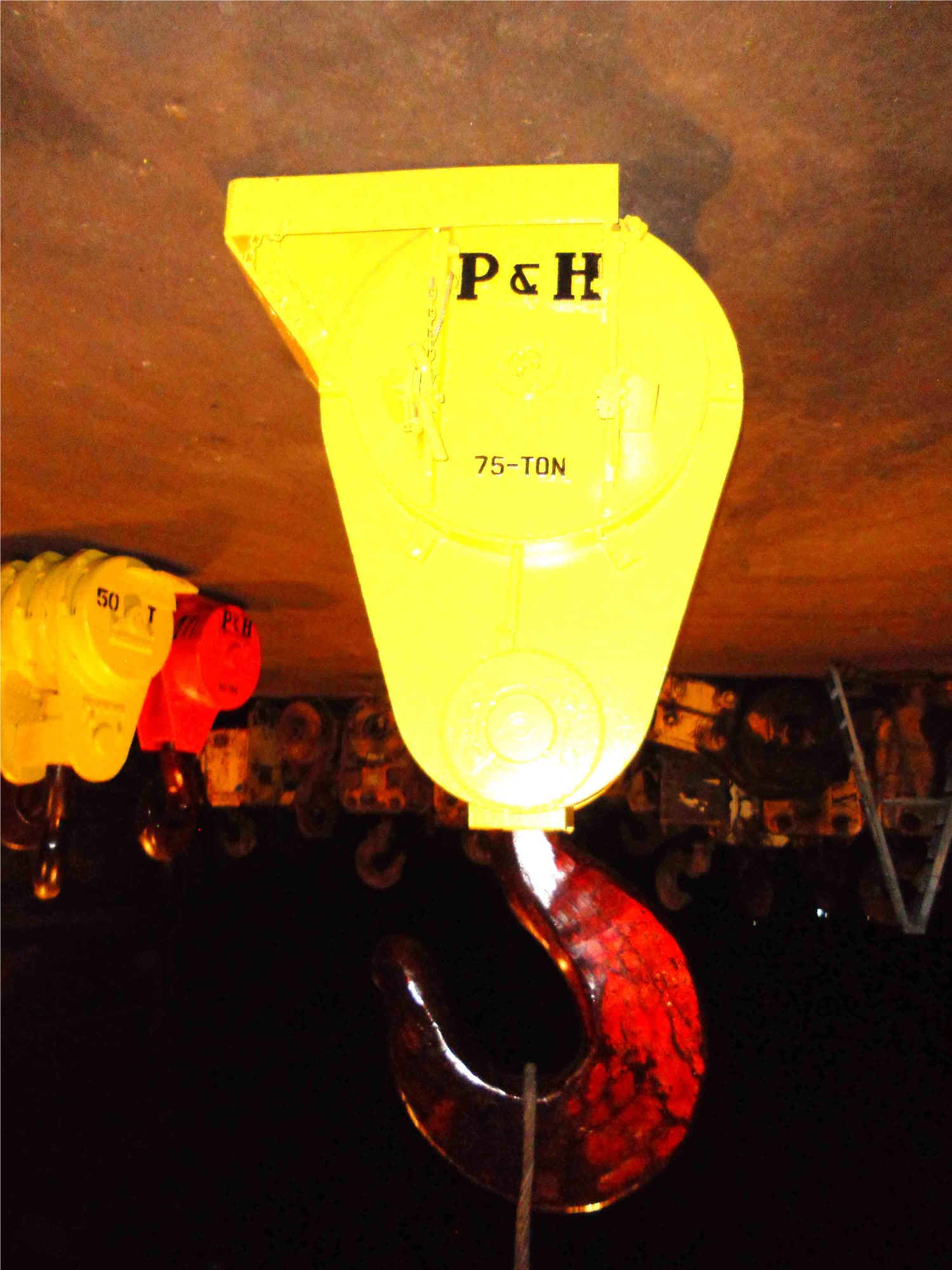 75 TON, 6 SHEAVE, CRANE HOOK BLOCK, HOIST BLOCK