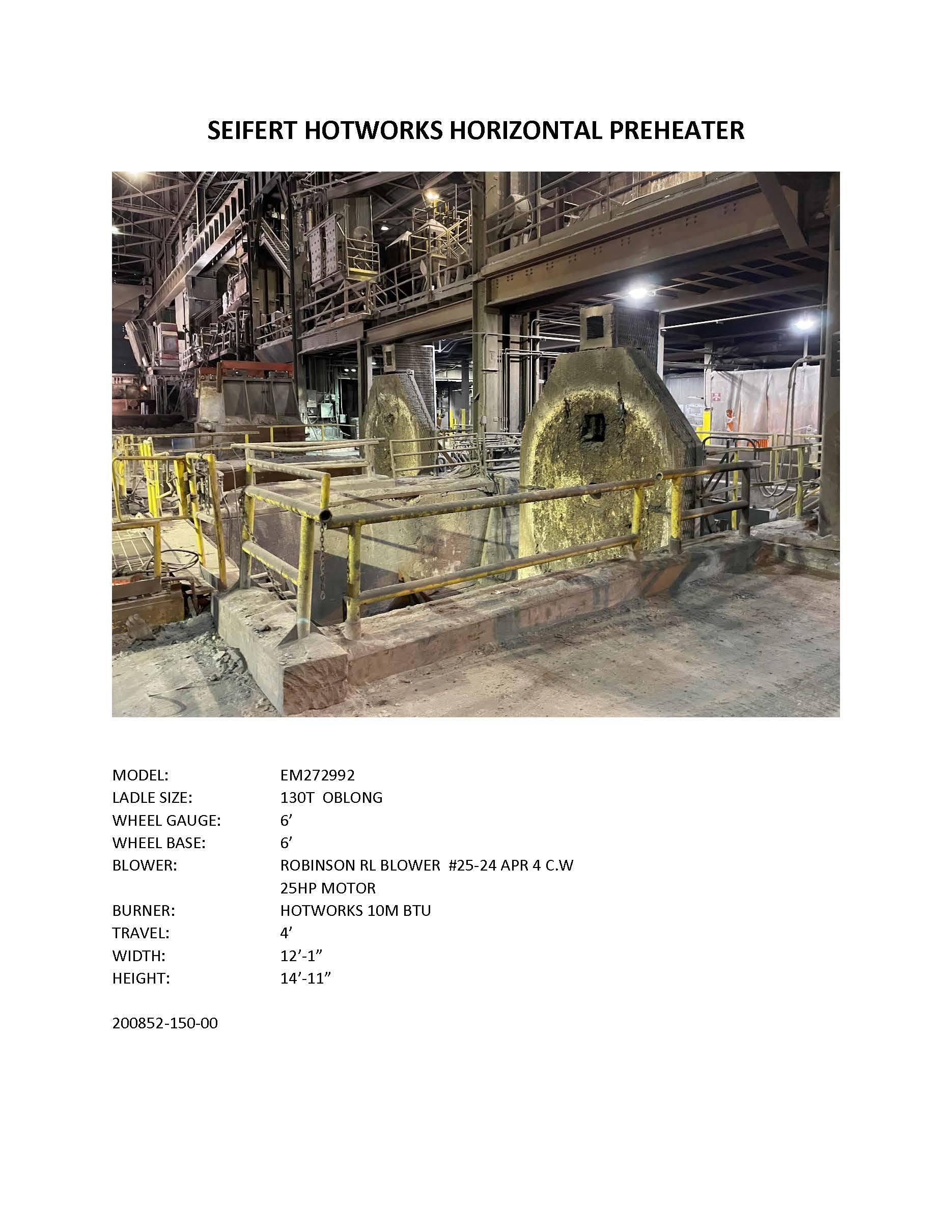 (3) SEIFERT HORIZONTAL PREHEATER